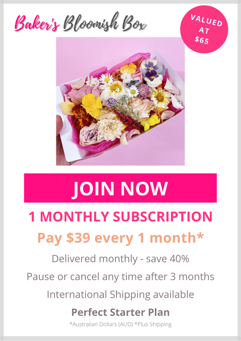 Bloomish Box: Monthly & Season Delivery of Freeze Dried Edible Flowers ...