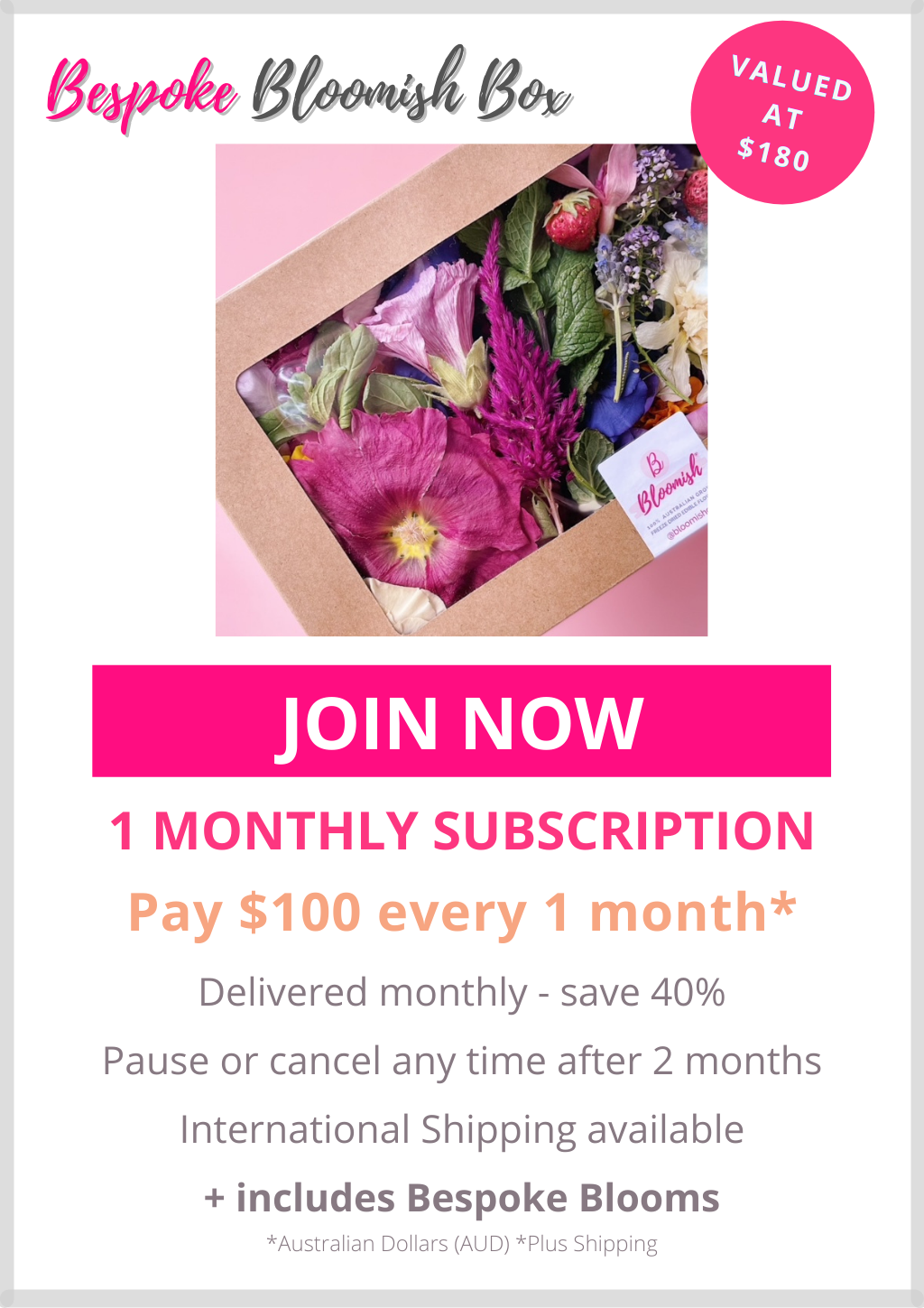 Bloomish Box: Monthly & Season Delivery of Freeze Dried Edible Flowers ...